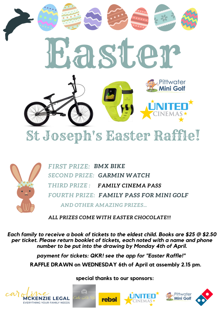 Amazing prizes up for grabs in this year's Easter Raffle! - St Joseph's ...